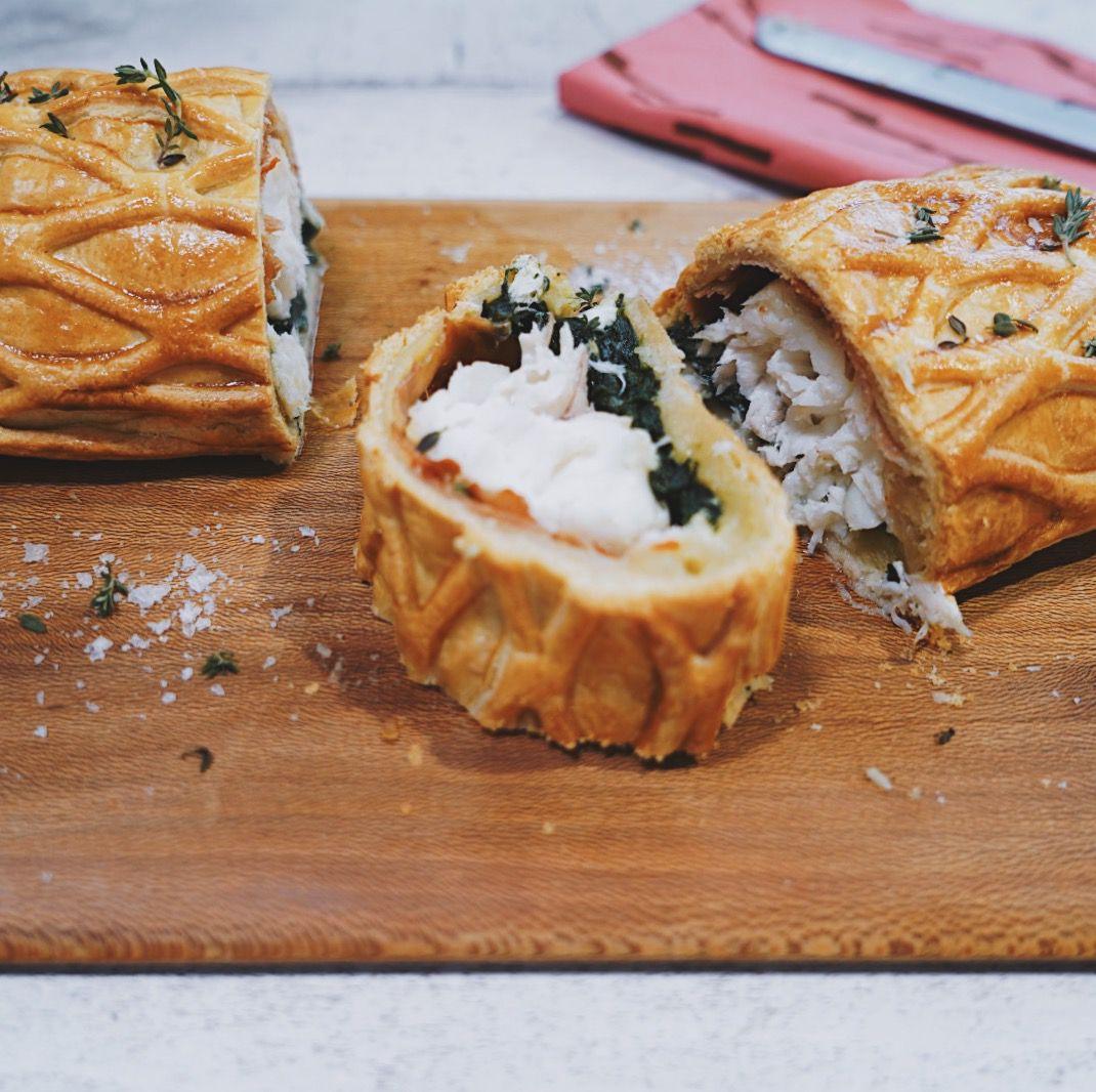 MONKFISH FILLET, LOMO & PARMESAN CREAM SPINACH WELLINGTON – DukesHill