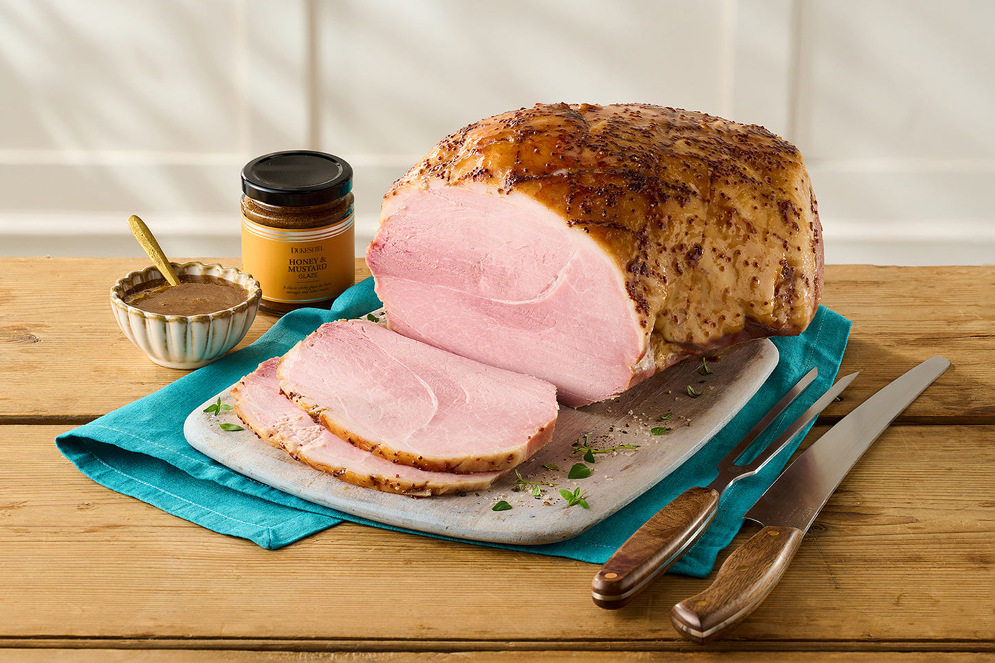 Whole Boneless Honey & Mustard Glazed Ham - 4.5kg – DukesHill